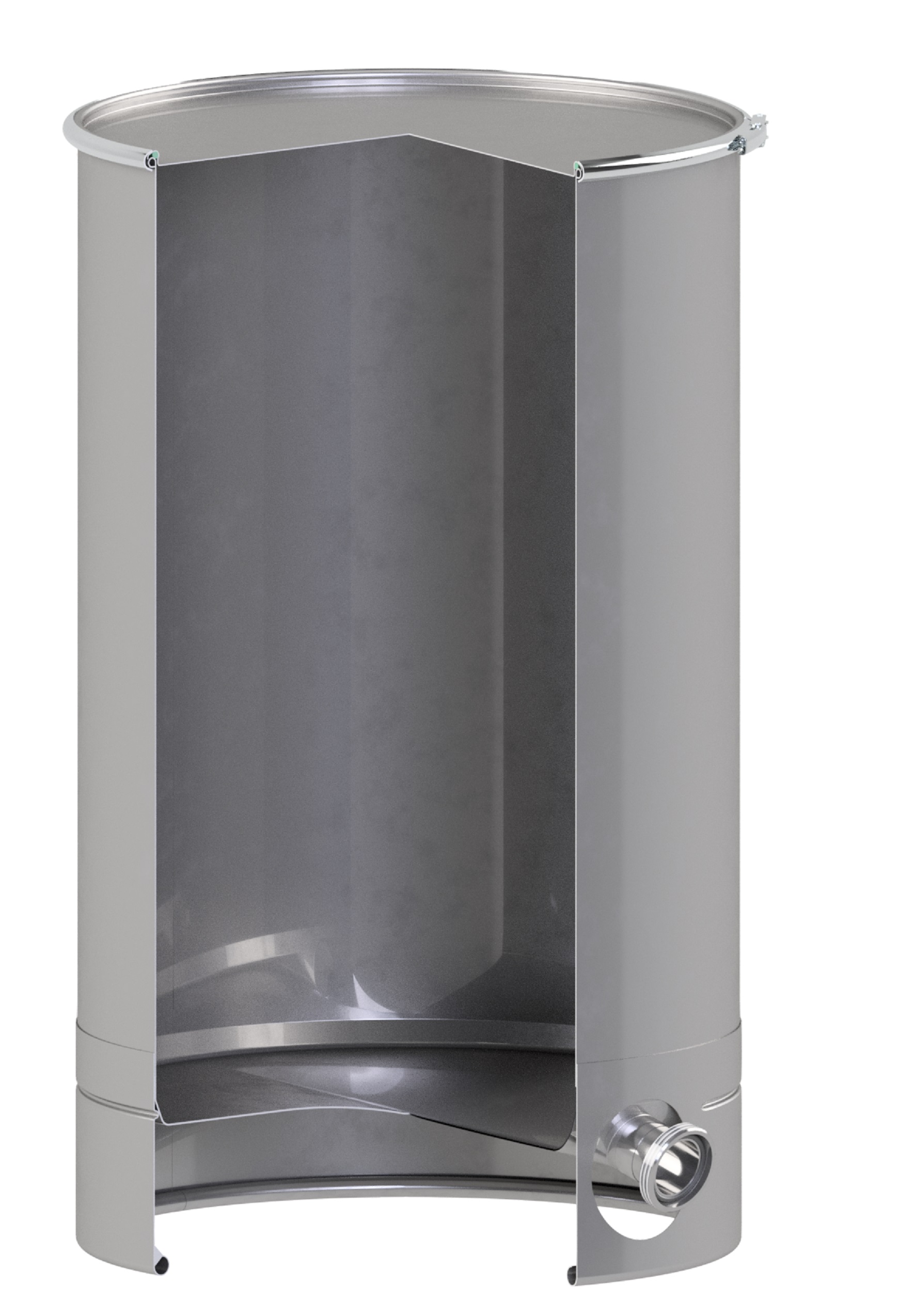 Stainless Steel Drums with Lateral Outlet | Müller Processing